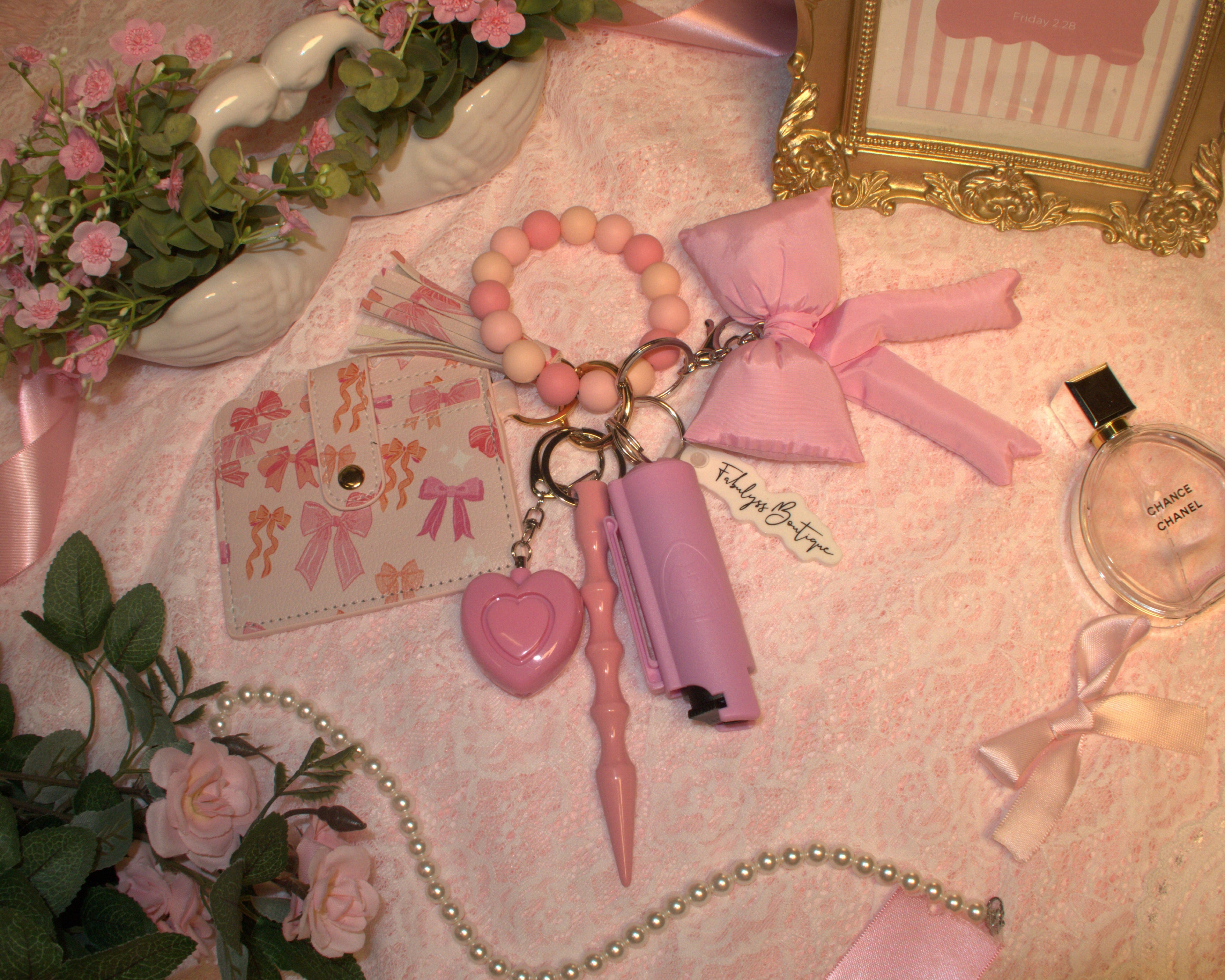 Wrapped In Pink Safety Keychain – Fabulyss Boutique
